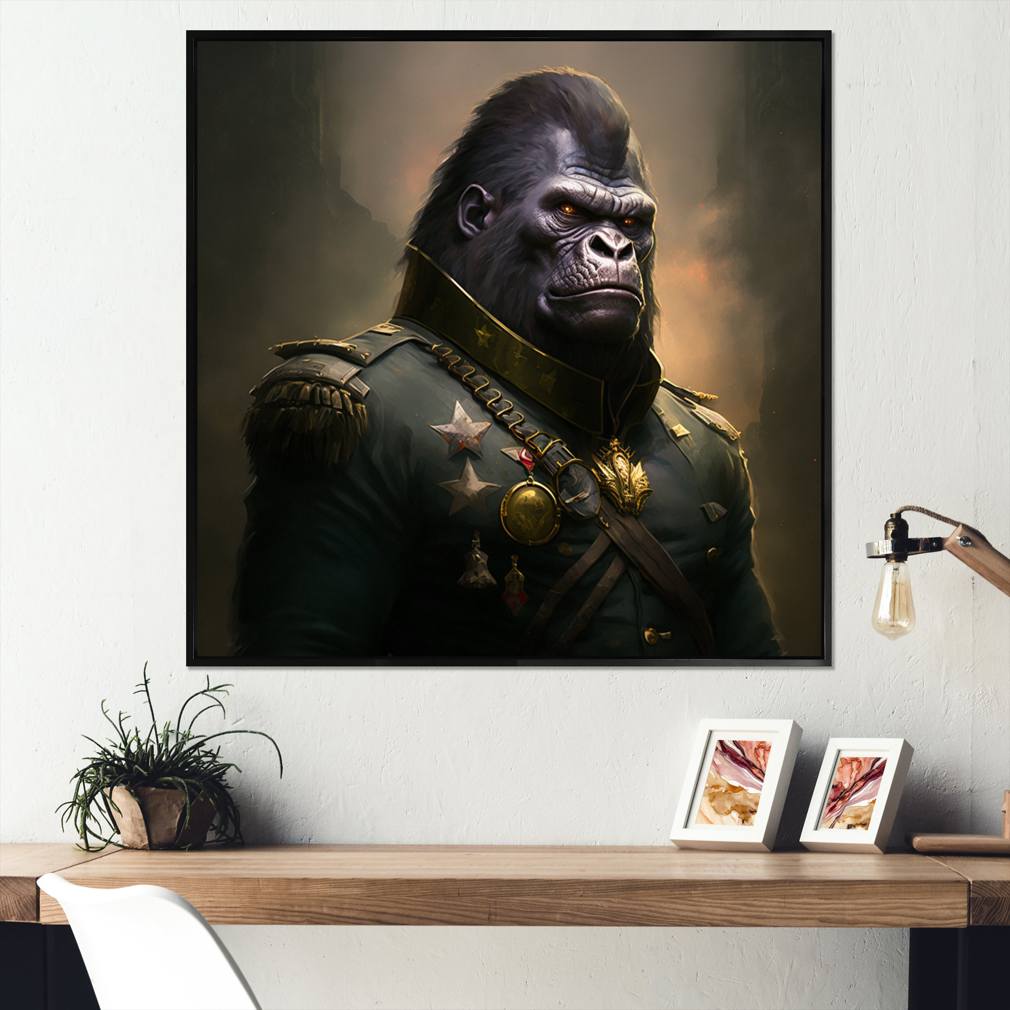 Everly Quinn Gorilla In Military Uniform Portrait Gorilla In Military ...