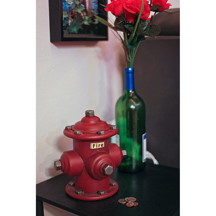 17 Stories Metal Fire Hydrant Coin Bank Money | Wayfair