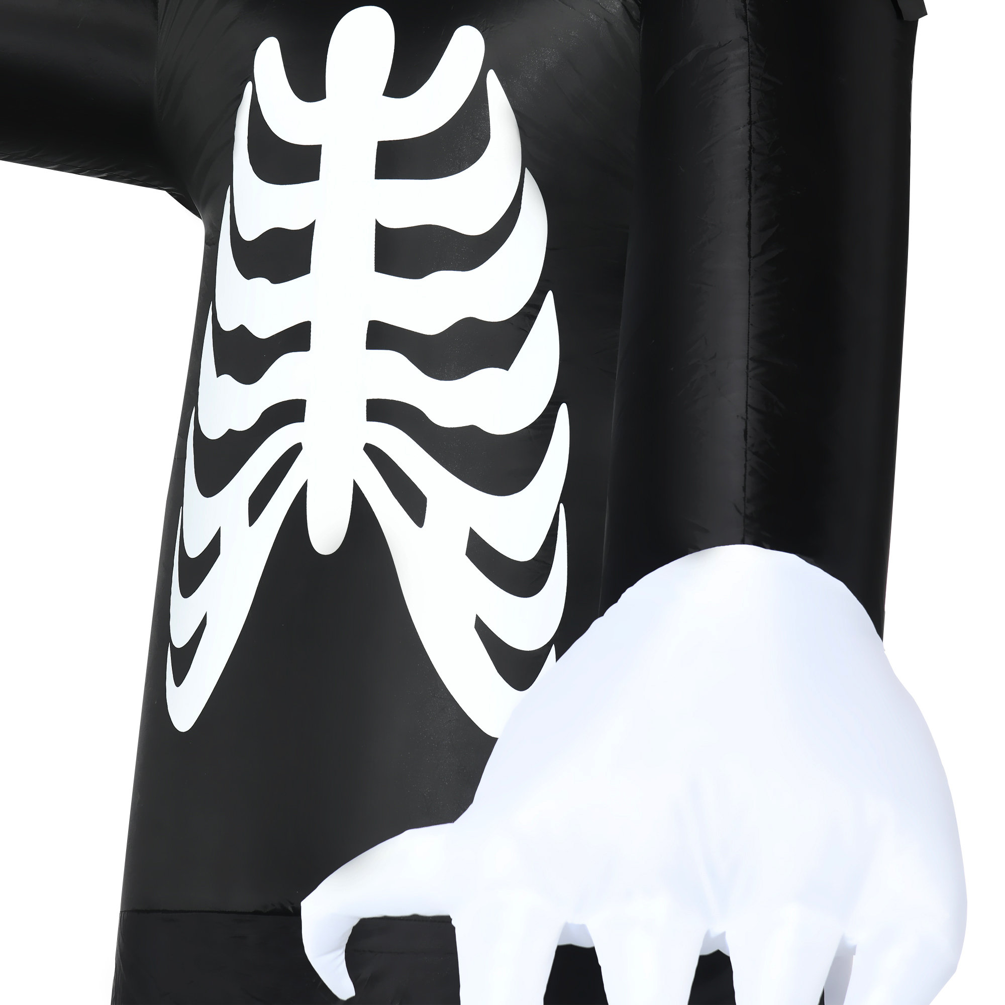 The Holiday Aisle® 12Ft Inflatable Halloween Skeleton Ghost, Blow-Up ...