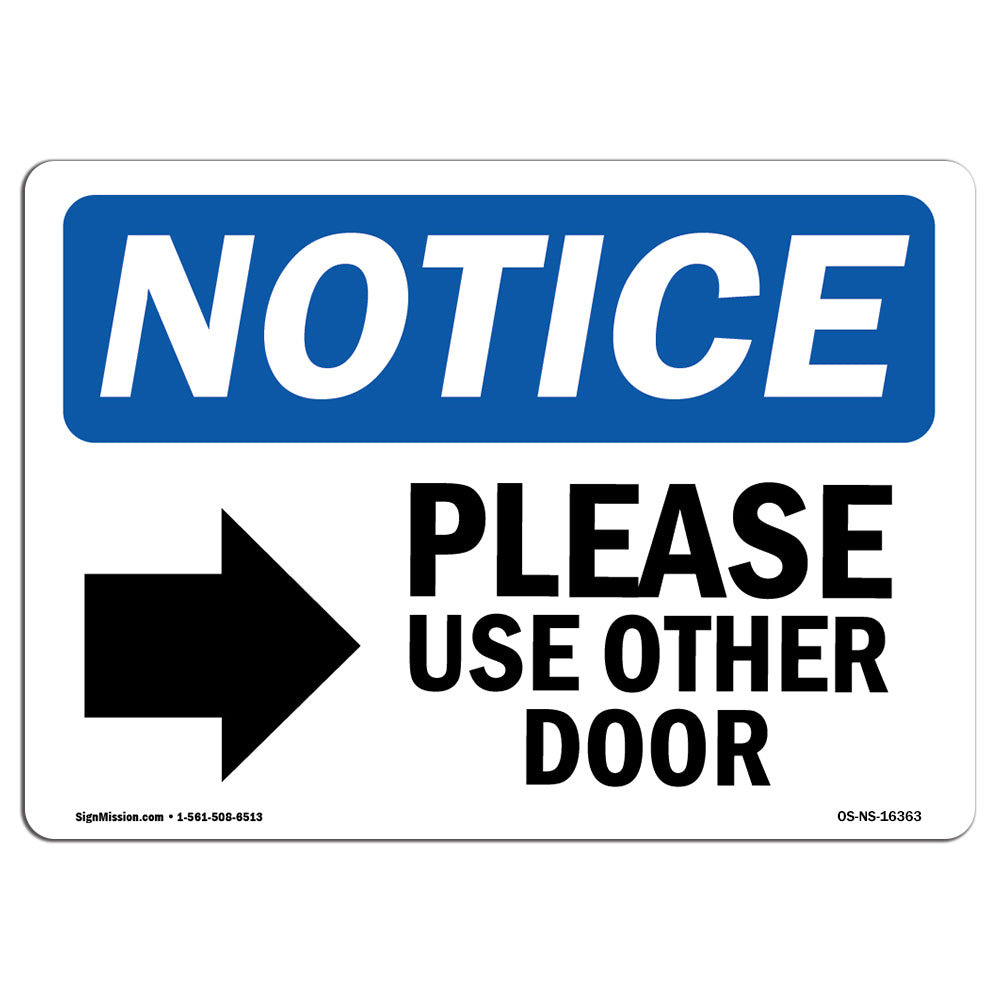 SignMission Please Use Other Door Sign | Wayfair
