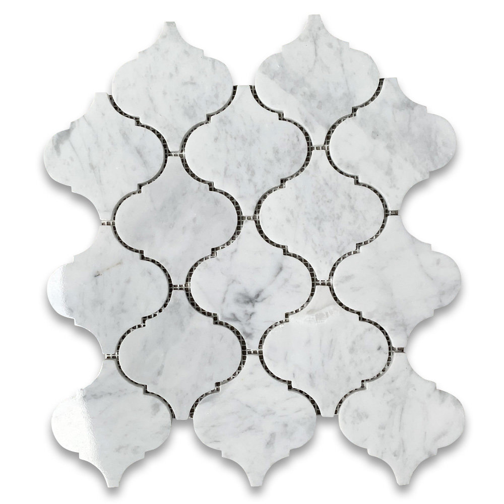 Marble Online 11" x 12" Marble Arabesque Mosaic Wall & Floor Tile | Wayfair