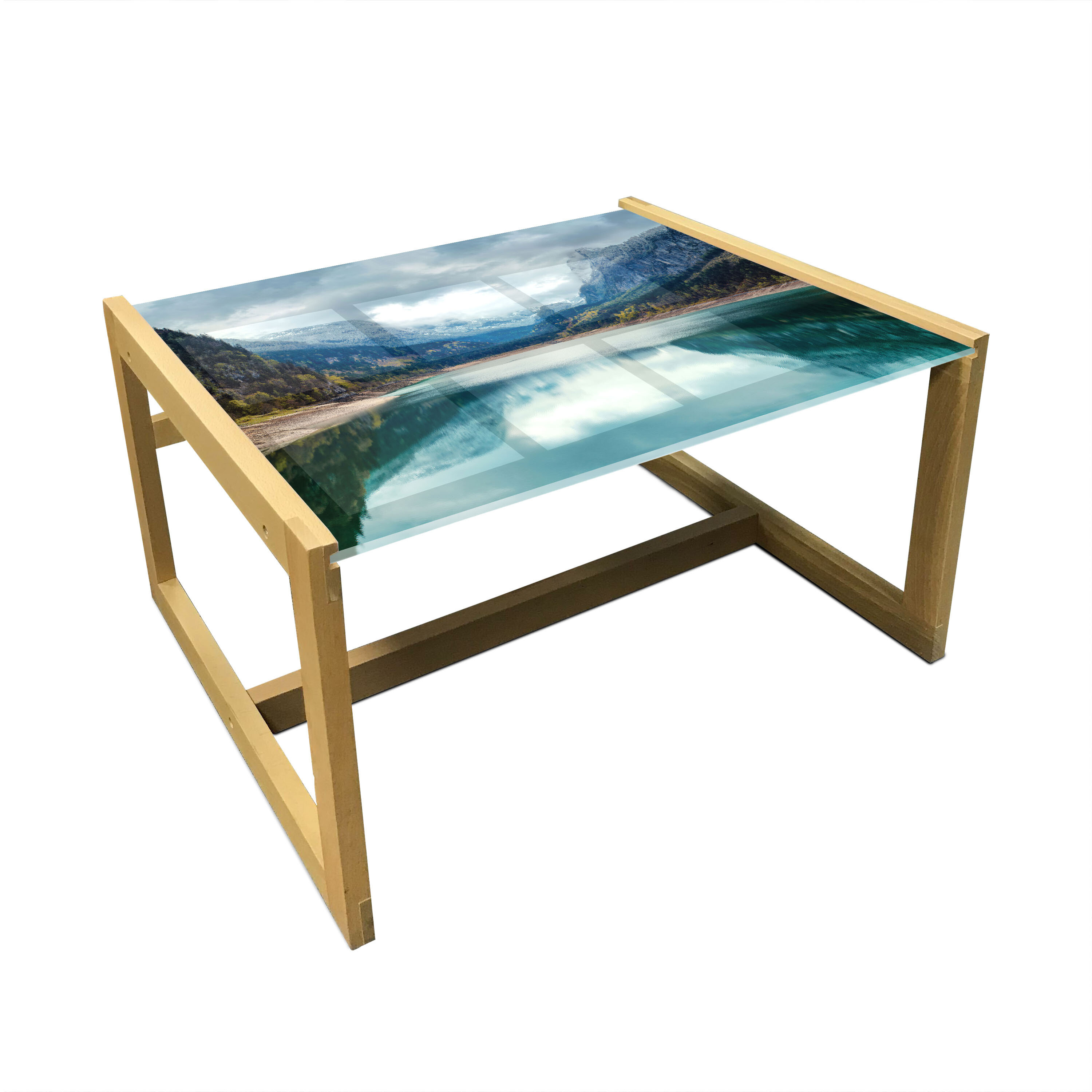 East Urban Home Landscape Coffee Table, Alpine Lake With Dramatic Sky ...