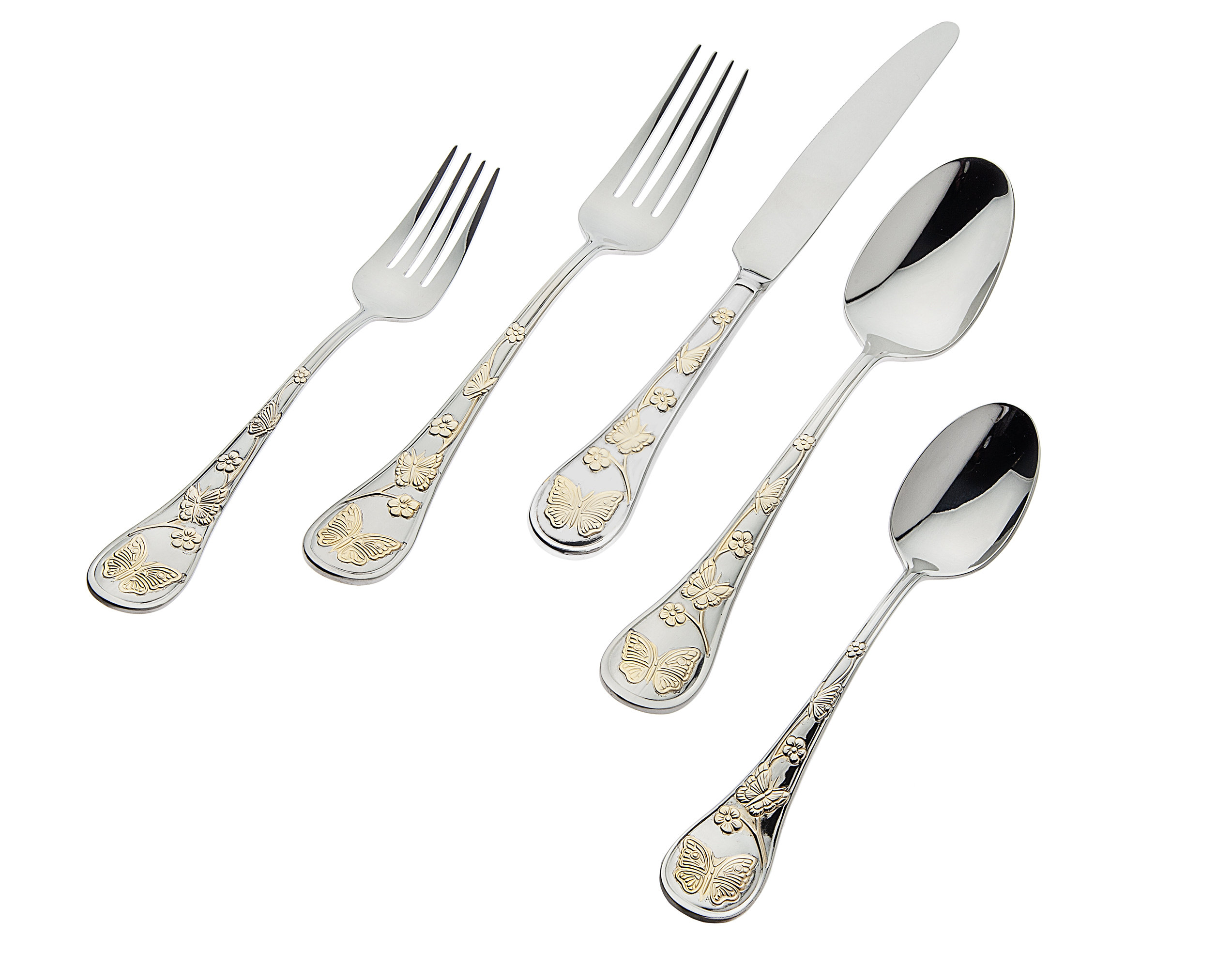Godinger Silver Art Co Stainless Steel Flatware Set - Service for 4 ...