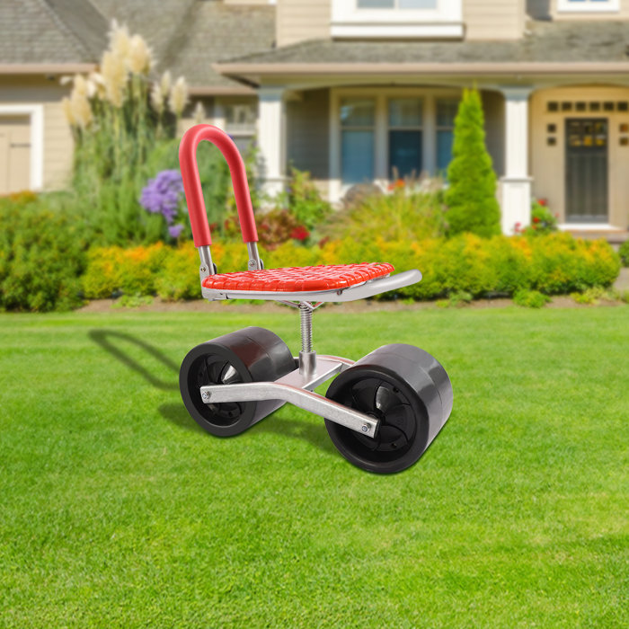 FRONG Foldable Height-adjustable Rolling Stool | Wayfair