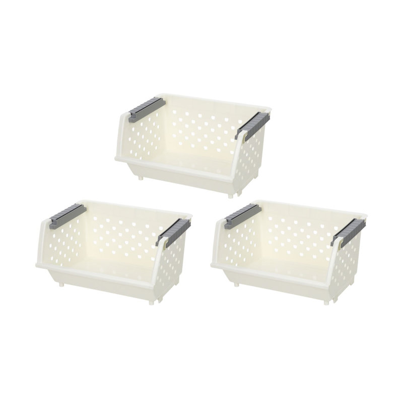 Rebrilliant Plastic Storage Stacking Bin For Home And Kitchen, Open ...