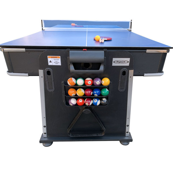 RACK Pool Tables RACK Triad 7-Foot 3-in-1 Multi Game Swivel Billiard ...
