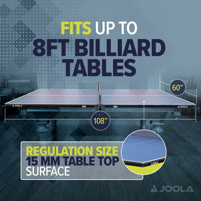 JOOLA Table Tennis Conversion Top - Full Sized MDF Ping Pong Table Top ...