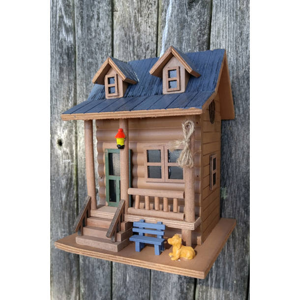Home Bazaar Hatchling Series Log Cabin 8.5 in x 6.5 in x 6.5 in ...