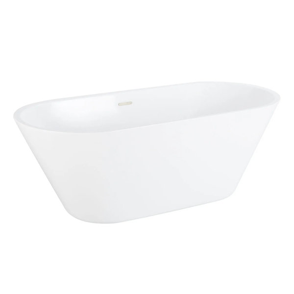 Signature Hardware 61" Boyce Acrylic Air Freestanding Soaking Bathtub ...