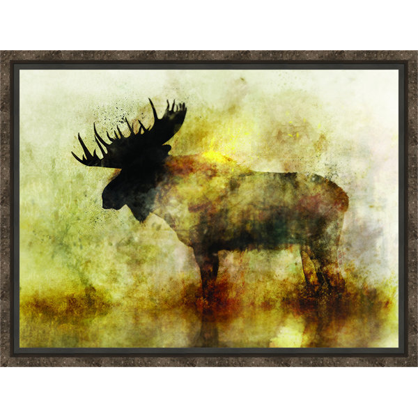 Ashton Wall Décor LLC Happy Moose II - Picture Frame Print on Canvas ...
