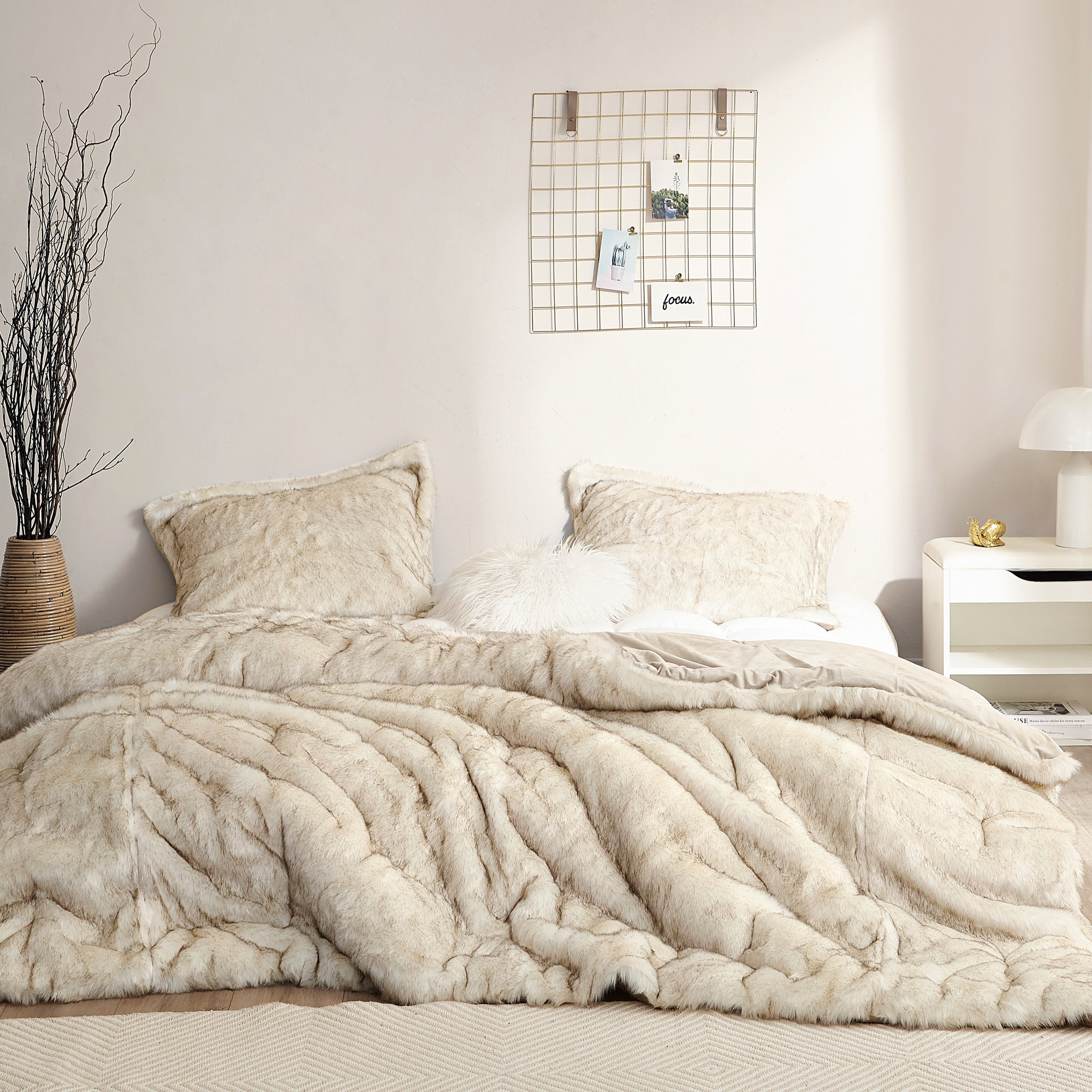 Coma Inducer Spirit Bear Coma Inducer Beige Faux Fur Oversized ...