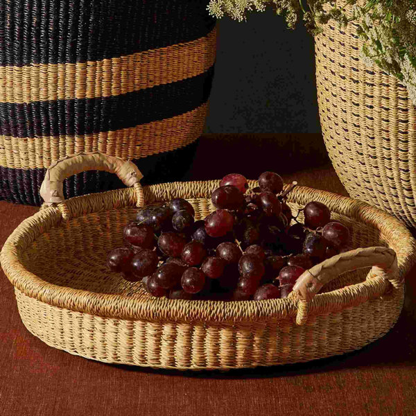 Sonder & Holliday Montgomery Natural/Cream Serving Tray | Perigold