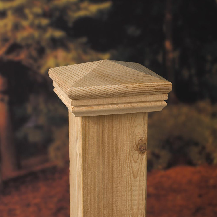 Deckorators Newport High Top 6x6 Cedar Post Cap | Wayfair