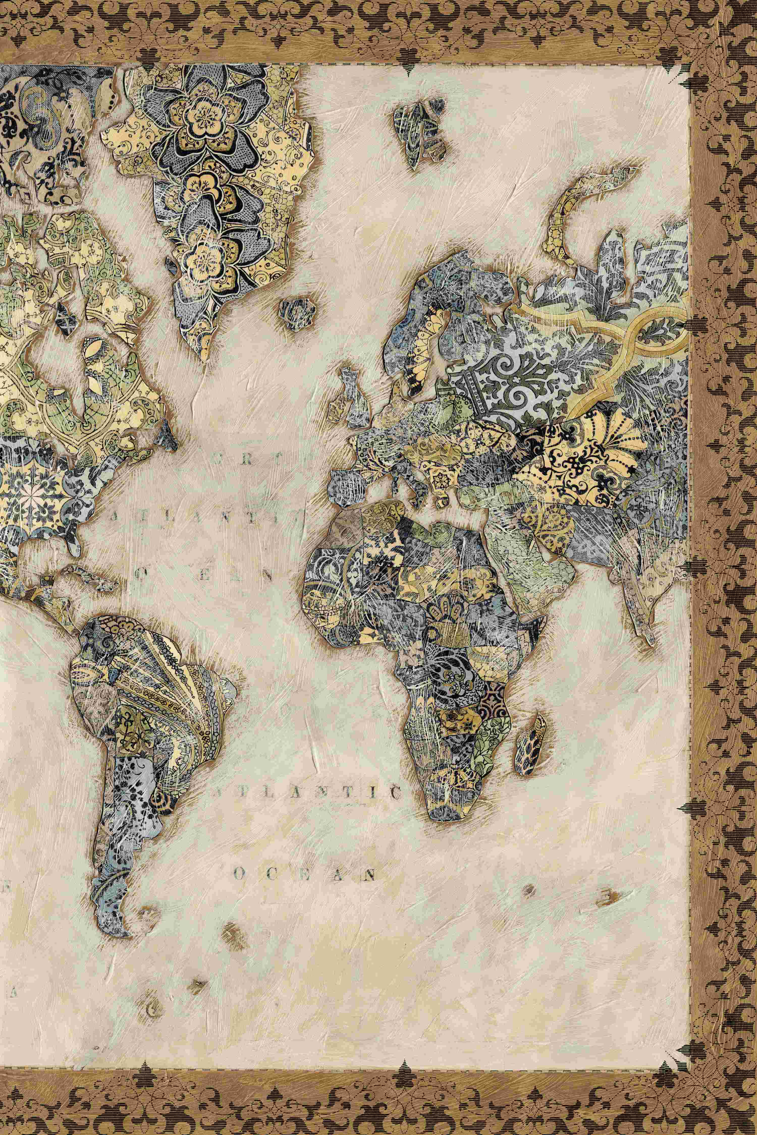 Canora Grey Royal Map II by Chariklia Zarris - Wrapped Canvas Graphic ...