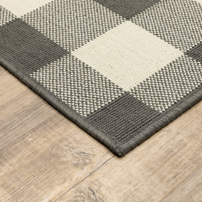 Sand & Stable Lyle Gray/Ivory Indoor/Outdoor Rug & Reviews | Wayfair