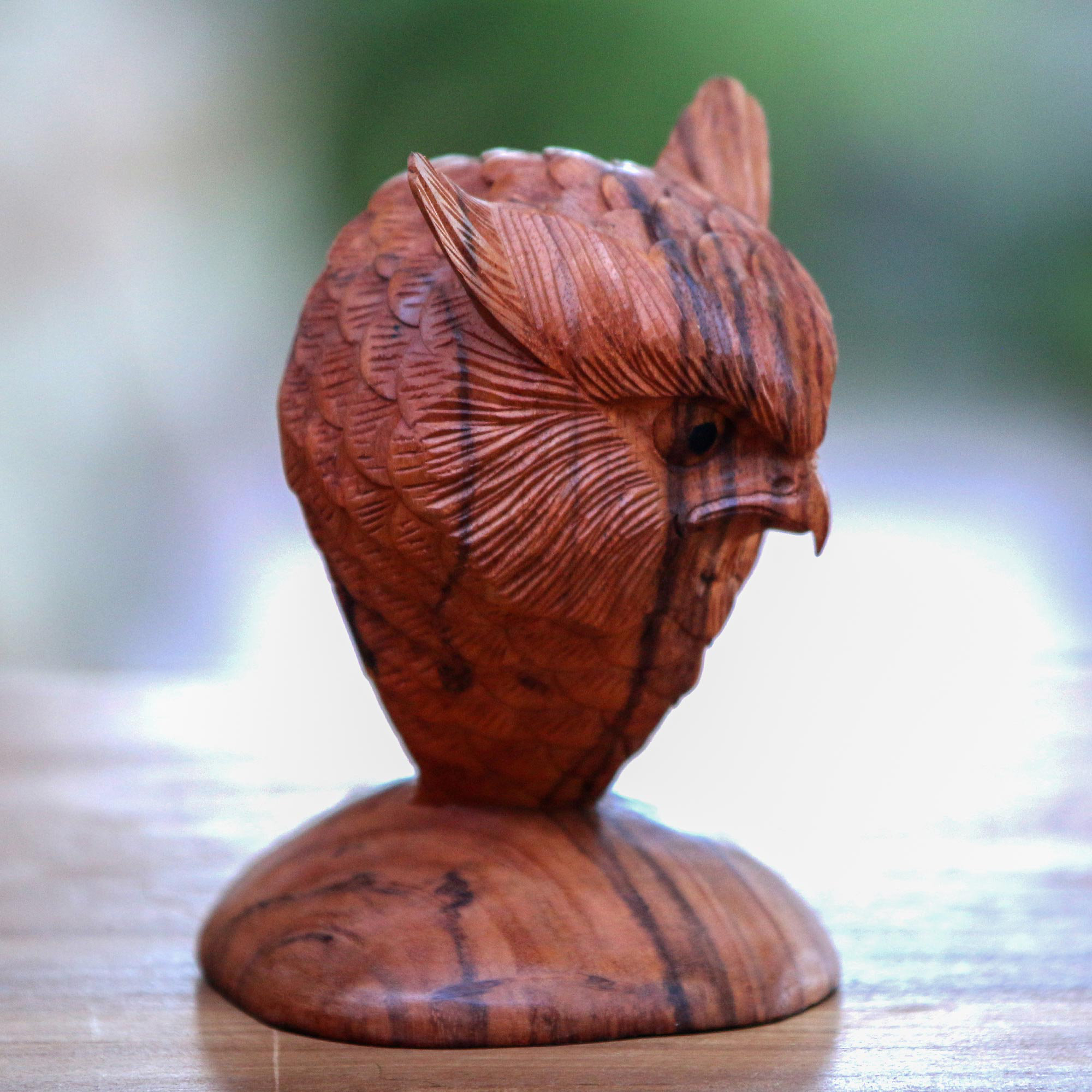 Loon Peak® Owl Bust Wood Sculpture | Wayfair