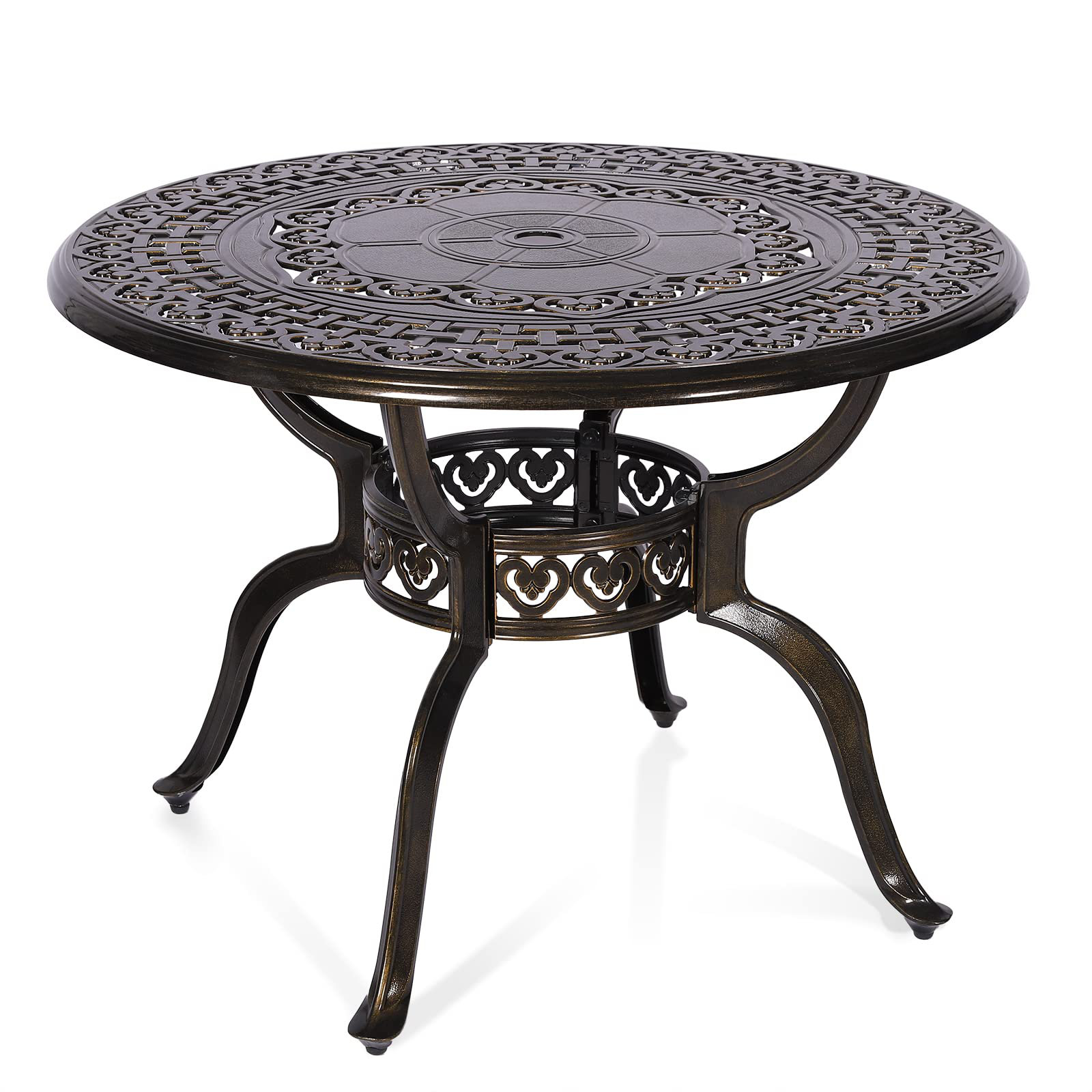 MEETWARM Metal Outdoor Dining Table | Wayfair
