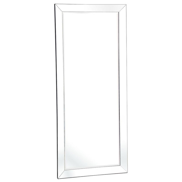 Mercer41 Laux Mirrored Bevel Frame Full Length Beveled Mirror Rectangle ...