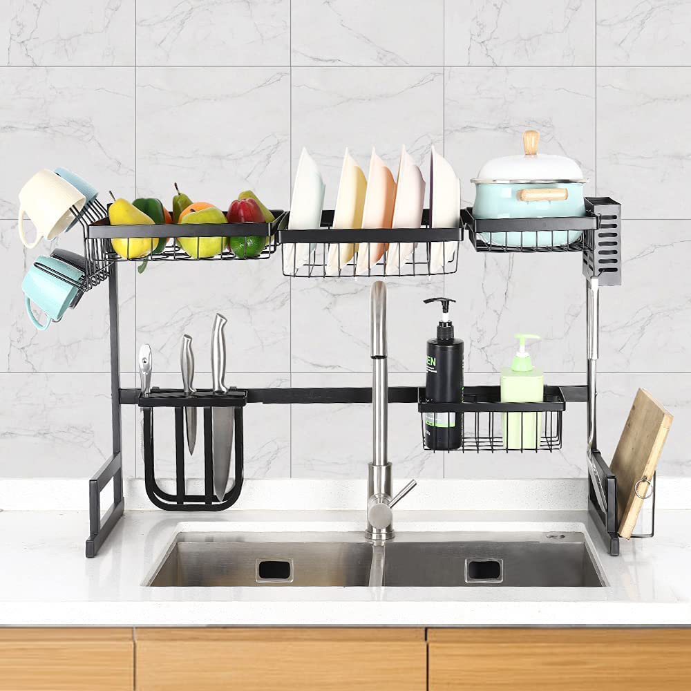 Haitral Stainless Steel Shelf Adjustable Over The Sink Disk Rack | Wayfair