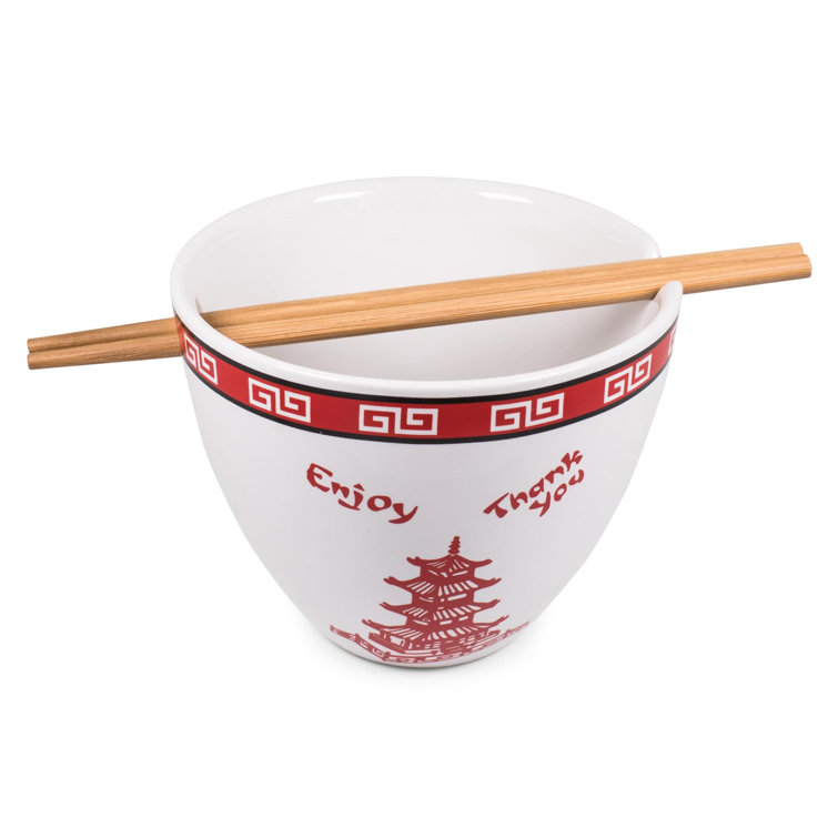 Trinx Bowl Bop Chinese Takeout Box Dinnerware Set | 16-ounce Ramen Bowl ...