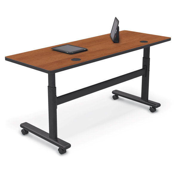MooreCo Sit Stand Flipper Height Adjustable Training Table with Caster ...