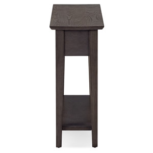 Charlton Home® Solid + Manufactured Wood Narrow Chairside Table ...