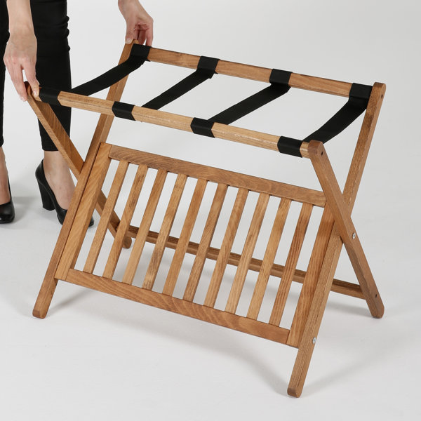 MT Displays Beech Wood Luggage Rack | Wayfair