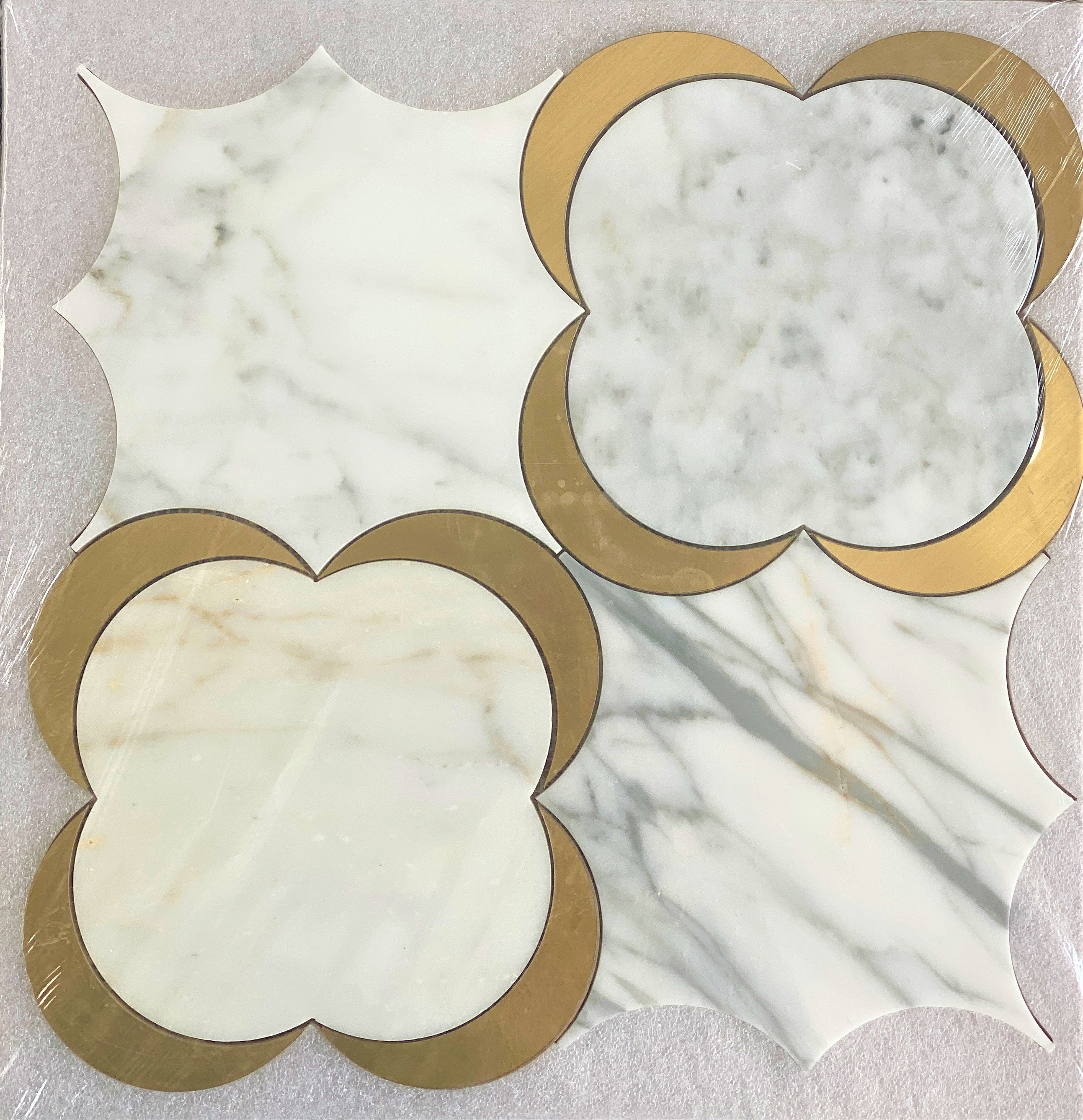 ES Stone Water Jet 15" x 15" Marble Mosaic Tile | Wayfair