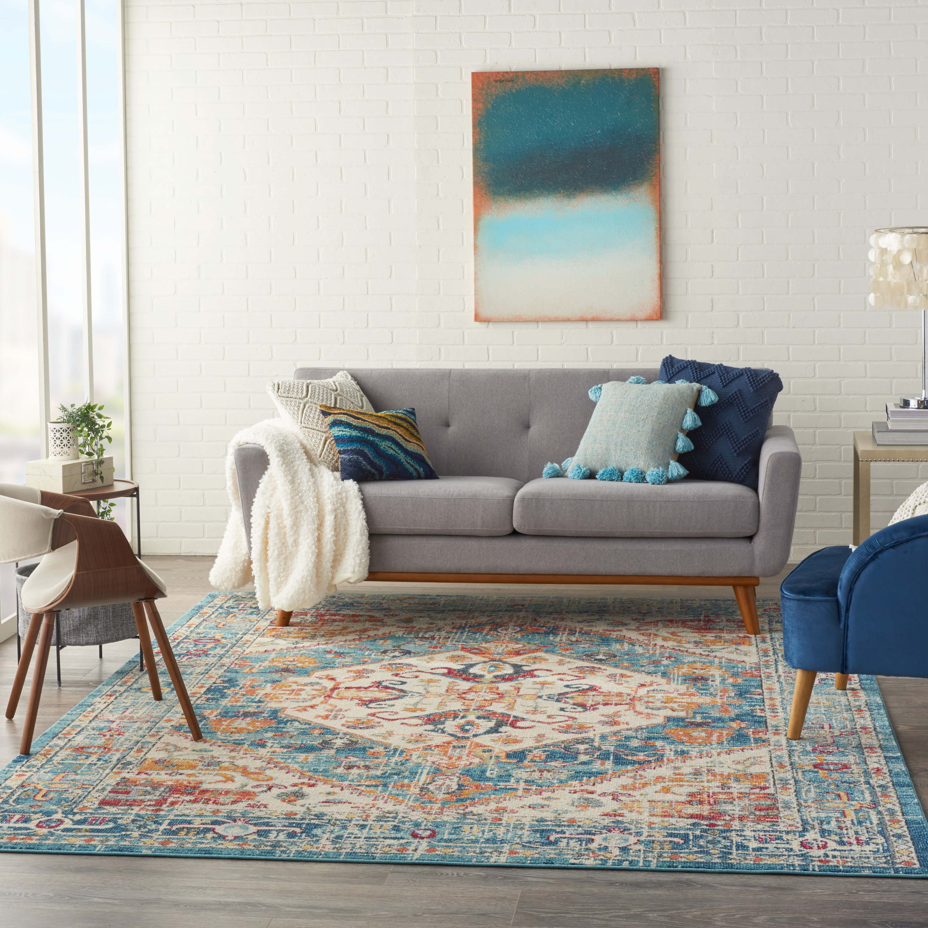 Blue Elephant Light Blue Rug & Reviews | Wayfair.co.uk