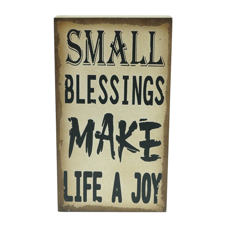 AttractionDesignHome "Small Blessings…" Wall Décor | Wayfair