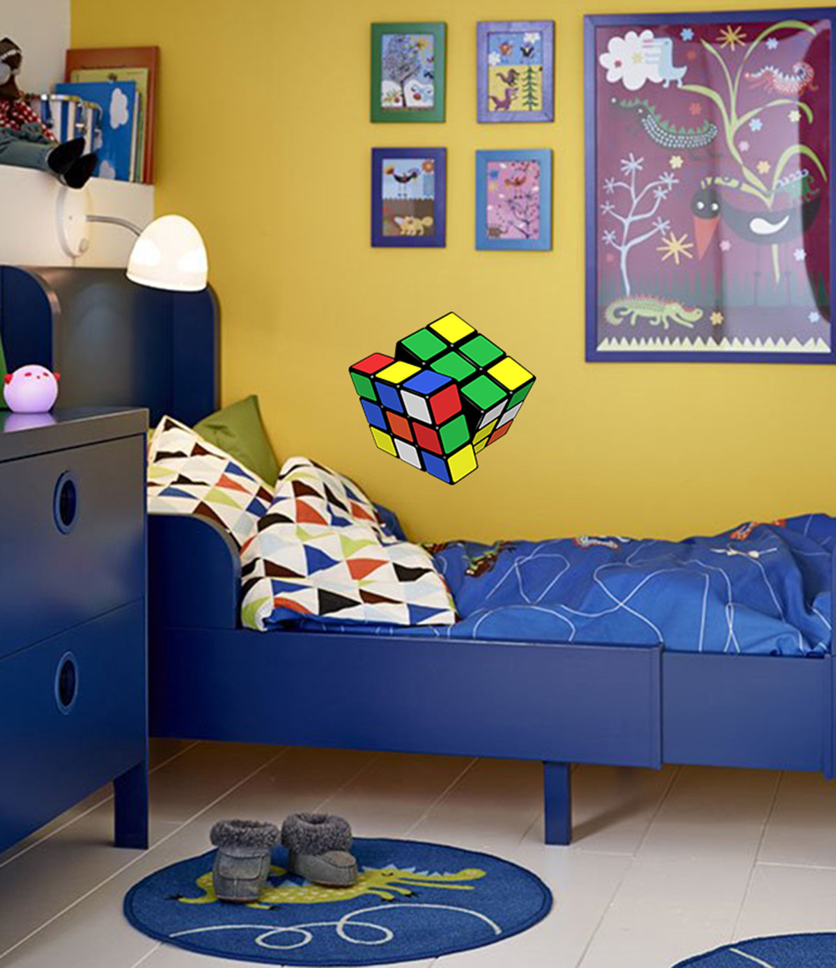 Trinx Rubik's Cube Wall Decal, Rubik's Cube Wall Sticker, Rubik's Cube ...