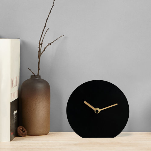 Mercer41 Analog Metal Quartz Tabletop Clock & Reviews | Wayfair