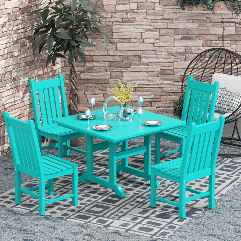 Lark Manor Alirah Square 4 - Person Outdoor Dining Set | Wayfair
