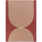 Etta Avenue™ Helmdon Indoor / Outdoor Area Rug in Red/Cream & Reviews ...