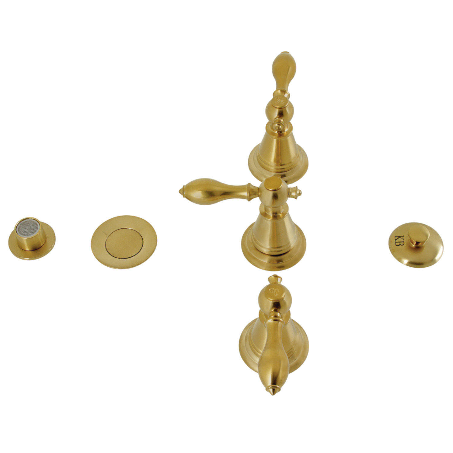 Kingston Brass Victorian Three-Handle Widespread Vertical Bidet Faucet ...
