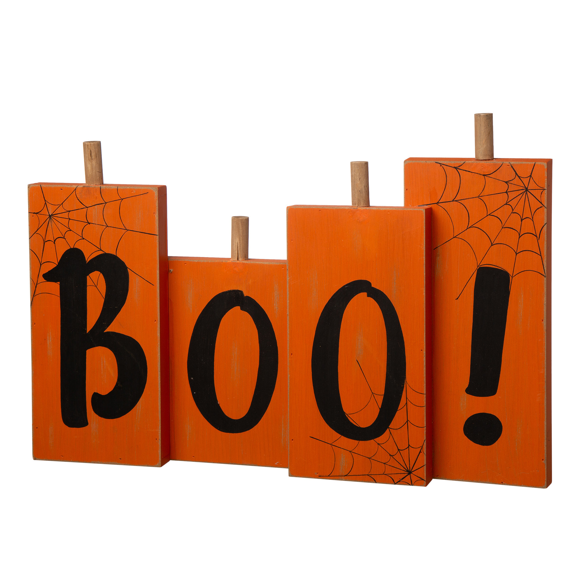 The Holiday Aisle® Halloween Wooden Boo Standing Decor & Reviews | Wayfair