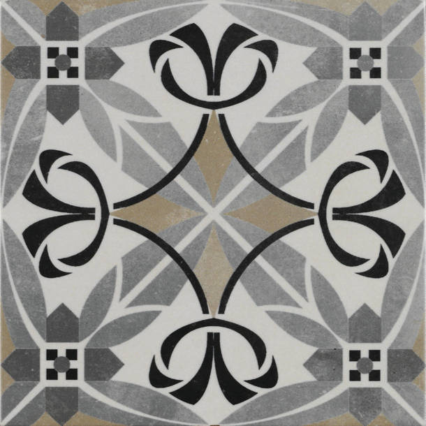The Bella Collection Museum Getty 9" x 9" Porcelain Spanish / Moroccan ...