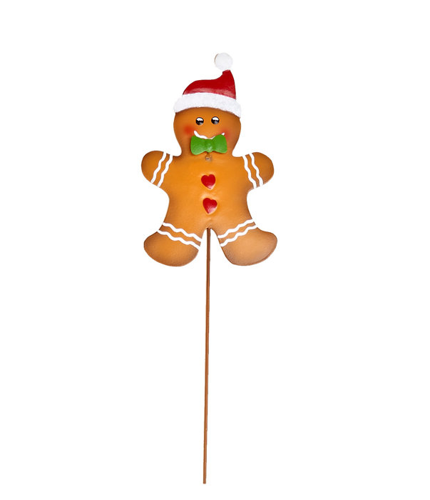The Holiday Aisle® Metal Christmas Gingerbread Man on Stake & Reviews ...