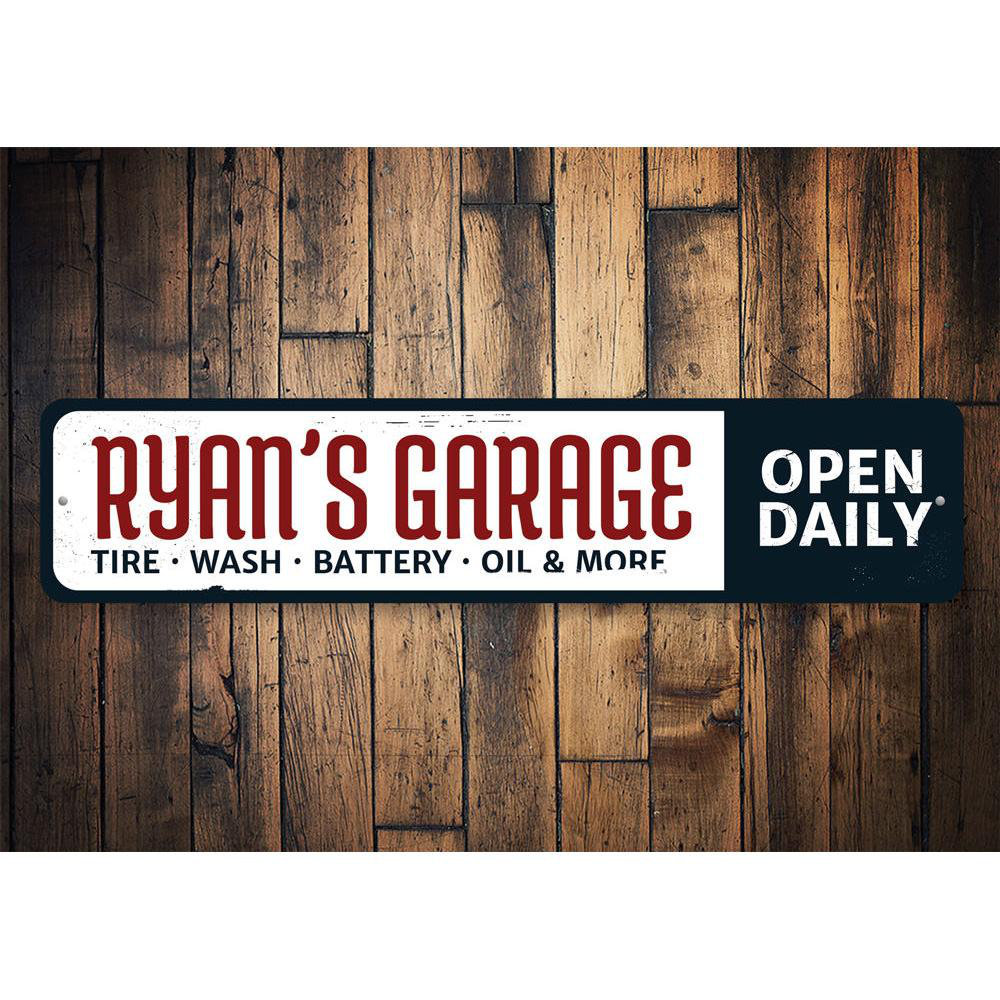 Lizton Sign Shop, Inc Garage Open Daily Custom Aluminum Sign | Wayfair