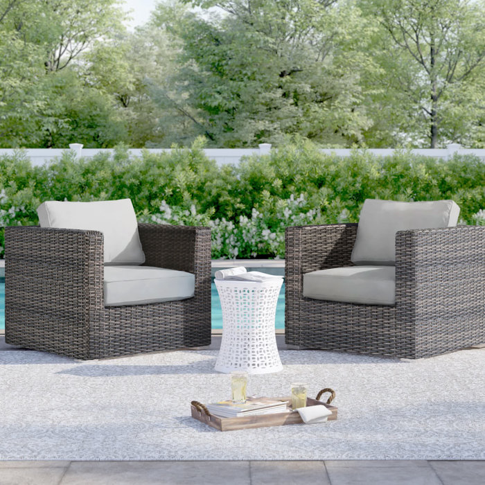 Sol 72 Outdoor™ Meltham Fully Assembled Patio Chair with Cushions ...