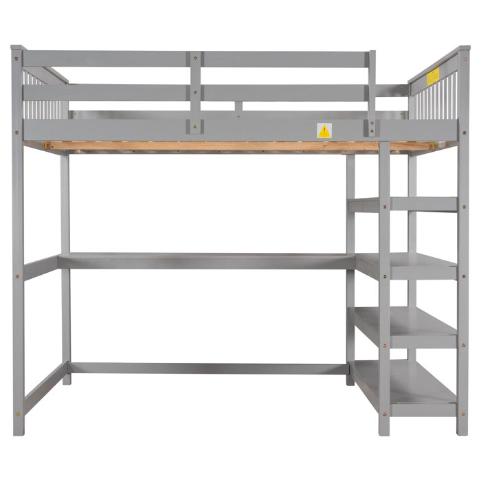 Harriet Bee Arris Loft Bed with Bookcase by Harriet Bee & Reviews | Wayfair