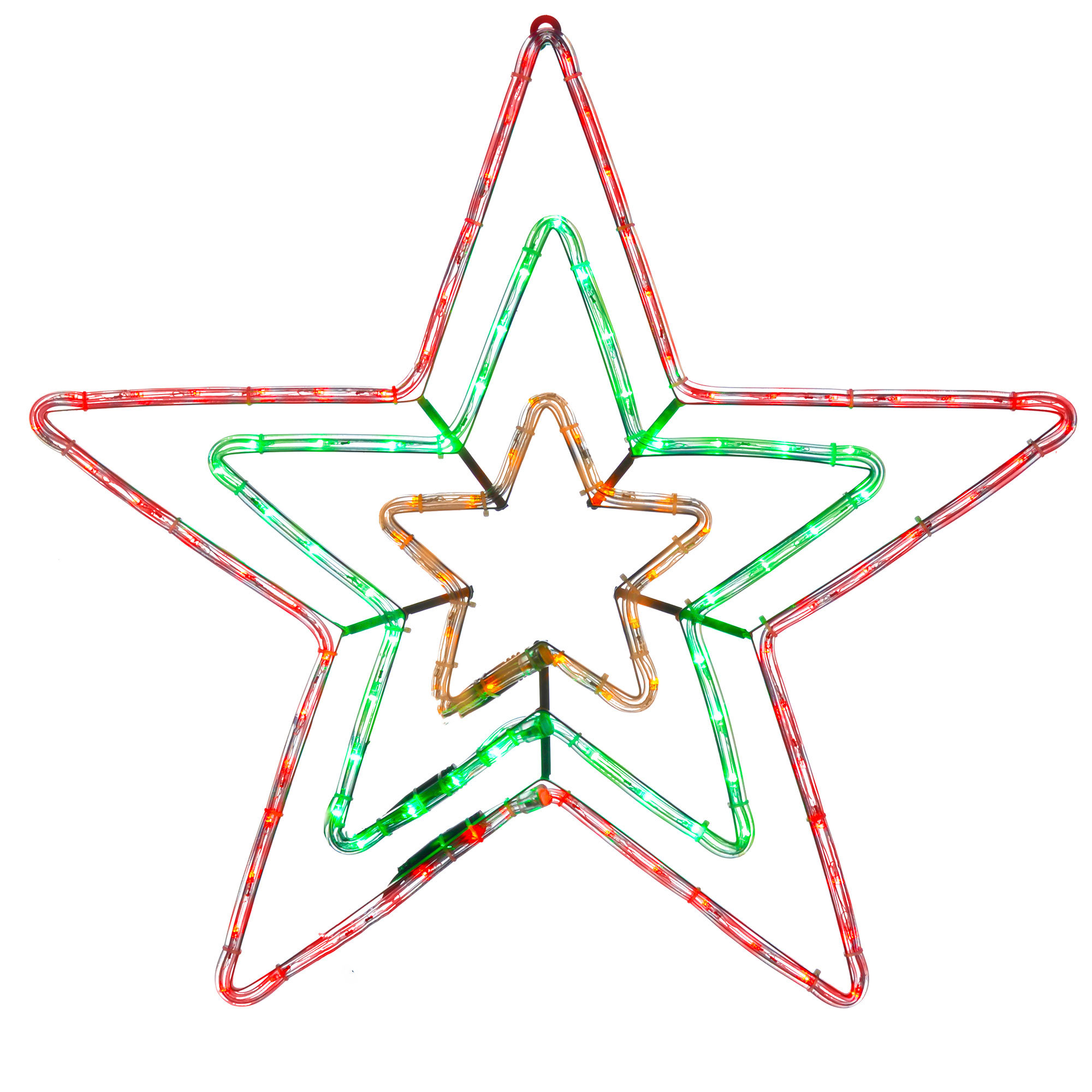 The Seasonal Aisle Pre-Lit LED Animated Flashing Star Lighted Display ...