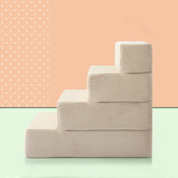 Tucker Murphy Pet™ Zinus 4 Step Comfort Pet Stairs/Pet Ramp/Pet Ladder ...