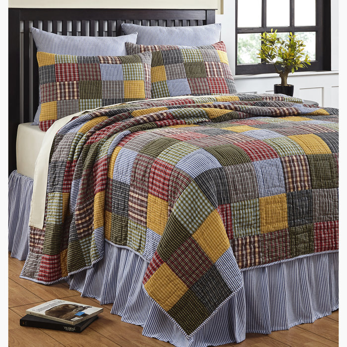 Amity Home Green/Red/Yellow 100% Cotton 200 TC Farmhouse / Country ...