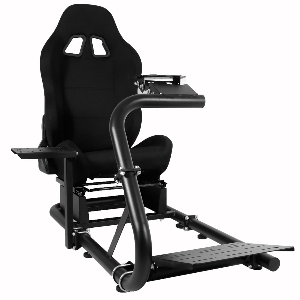 Anman Racing Simulator Wheel Stand with Seat fit Logitech Thrustmaster ...