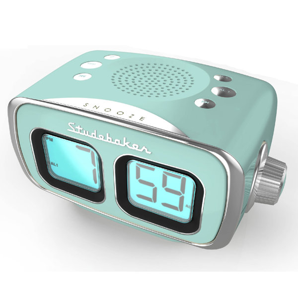 Studebaker Digital Electric Alarm Tabletop Clock | Wayfair
