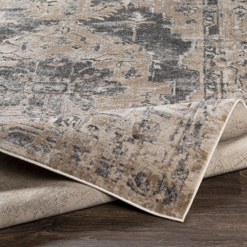 Steelside™ Kaydence Taupe/Gray Rug & Reviews | Wayfair