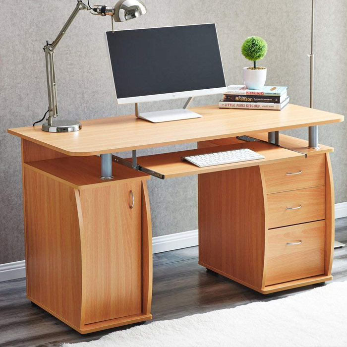 17 Stories Asmahan Deluxe Computer Desk & Reviews | Wayfair.co.uk