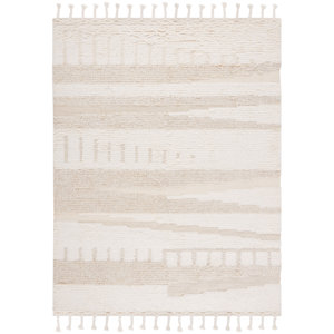 Dakota Fields Bouscat Handmade Flatweave Wool Beige/Ivory Rug & Reviews ...