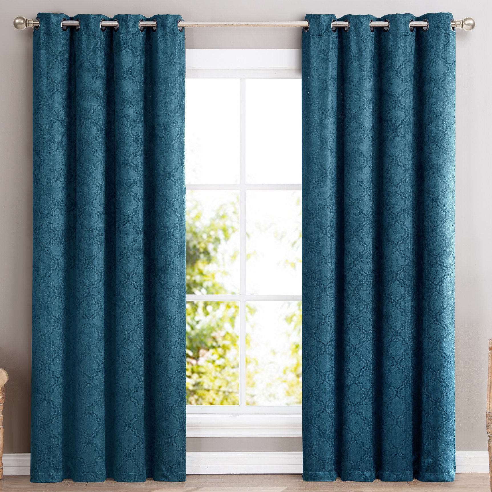 Red Barrel Studio® Rabideau Polyester Blackout Curtain Pair & Reviews ...